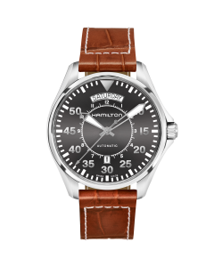 Khaki Aviation Pilot Day Date Automatic Watch - H64615145 | Hamilton Watch