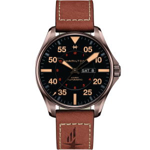 Khaki Aviation Pilot Day Date Automatic Watch - H64615145 | Hamilton Watch