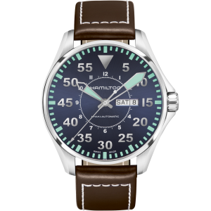 Khaki Aviation Pilot Day Date Automatic Watch - H64715135 | Hamilton Watch