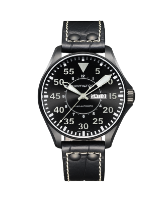 Khaki Aviation Pilot Pioneer Mechanical Chrono - Dial color:Black ...